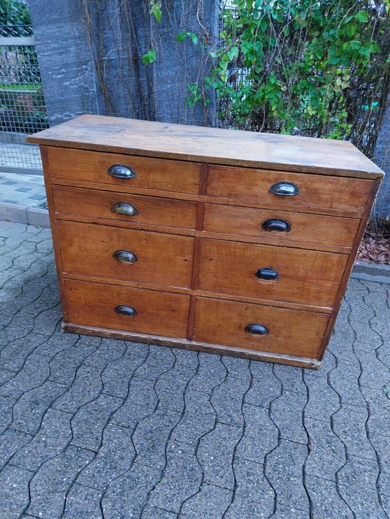 Antiker Schubladenstock Tannenholz massiv | Kaufen auf Ricardo