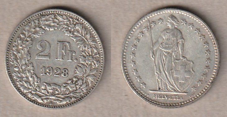 2 Franken 1928 ss | Kaufen auf Ricardo