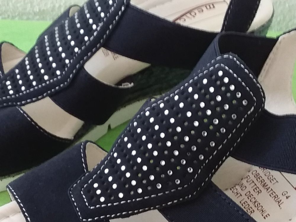 MEDICUS Sandalen, Gr 4 / 37 dunkelblau mit Glitzer | Kaufen auf Ricardo