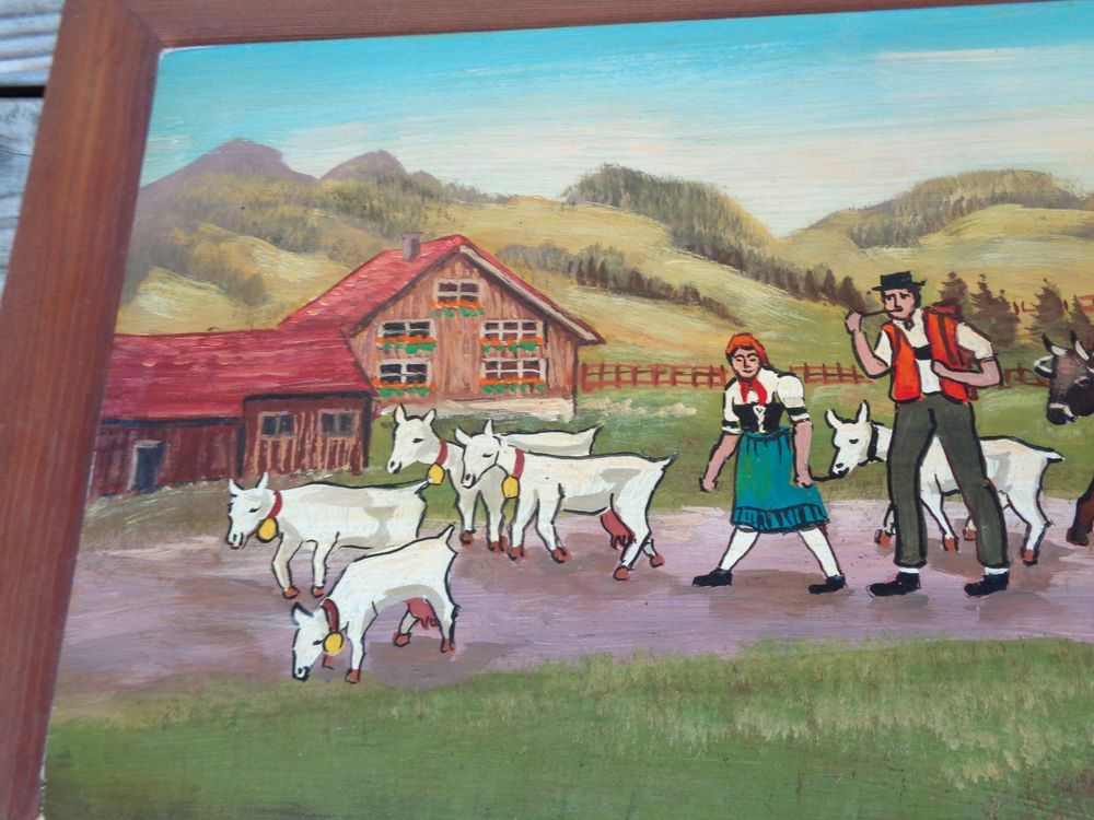 APPENZELLER BILD ALPAUFZUG SIGN. BAUERNMALEREI NAIVE MALEREI (Gebraucht) in Henggart für CHF 225 ...
