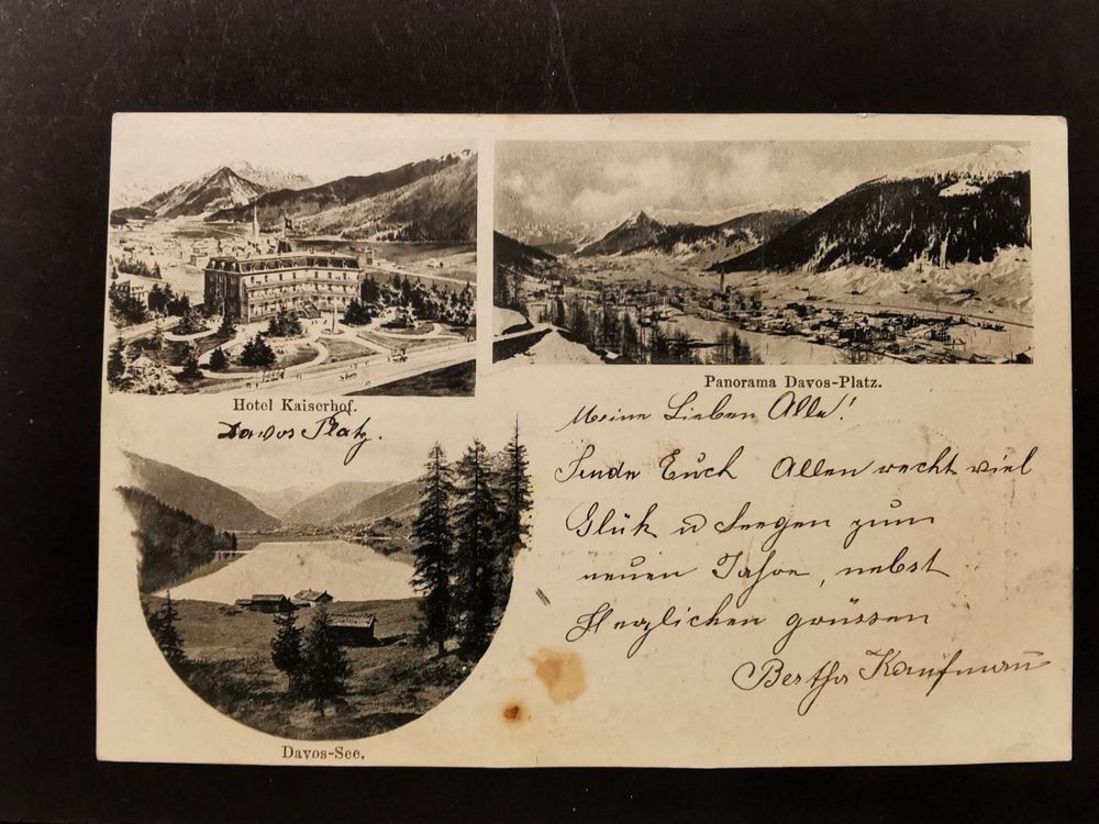 Alte Ansichtskarte Davos-Platz, Davos-See, Hotel Kaiserhof (Gebraucht) in Rheineck für CHF 14 ...