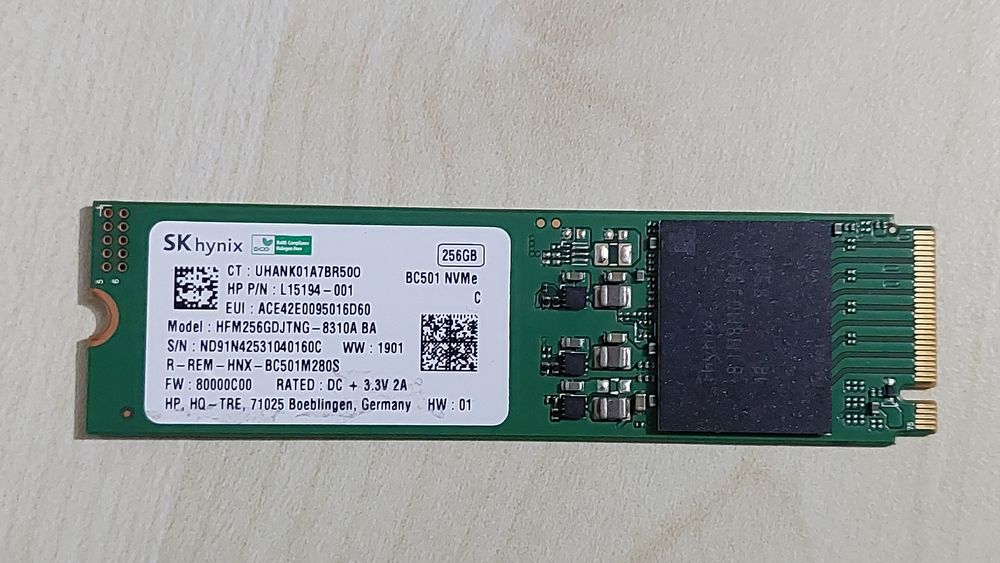 NVMe SSD 256GB SK Hynix M.2 (Gebraucht) in für CHF 15 – mit Lieferung ...