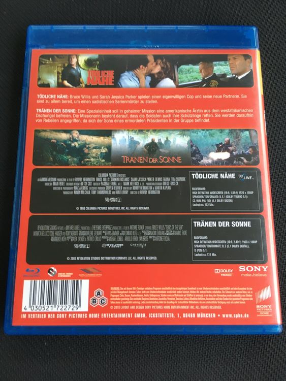 Bruce Willis - Tödliche Nähe - Tränen der Sonne [Blu-ray] (Gebraucht) in St.Gallen für CHF 7.9 ...