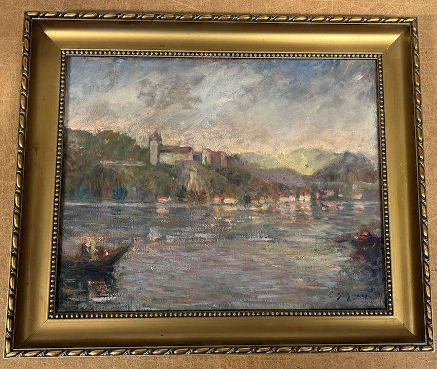 Gemälde Szene am See (ID 7040) (Gebraucht) in Gelterfingen für CHF 24 – mit Lieferung auf ...