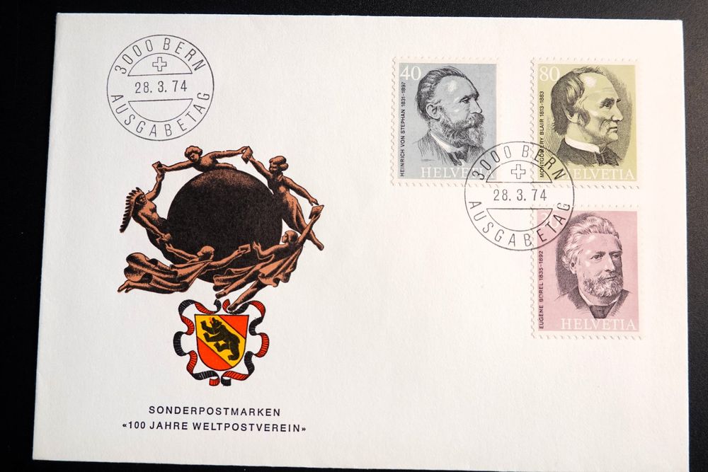 1974 FDC Jubiläum 100 Jahre Weltpostverein (Gebraucht) in Mettmenstetten für CHF 1 – mit ...
