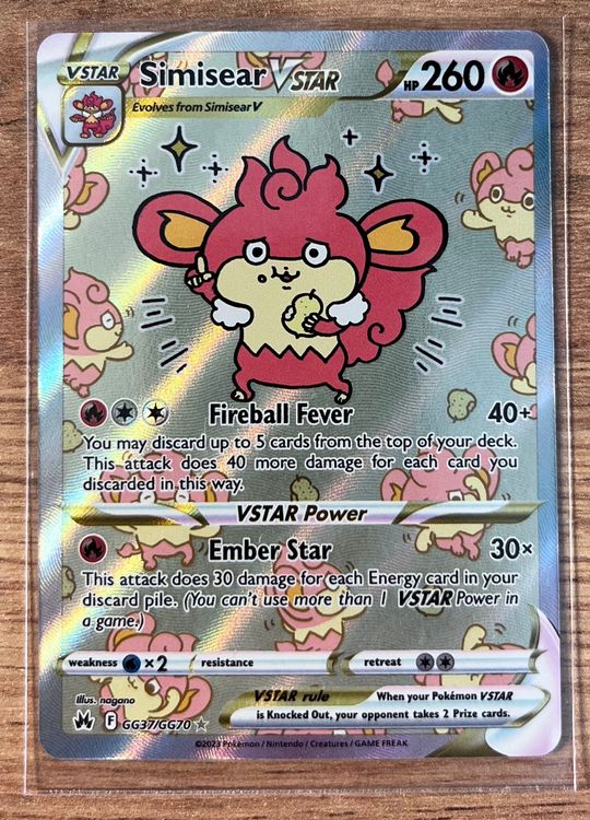Simisear VSTAR GG37/70 Pokemon Crown Zenith (Gebraucht) in Andelfingen ...