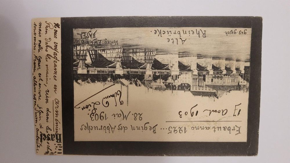 Alte Rheinbrücke Beginn des Abbruch 1903 Basel (Gebraucht) in nunningen für CHF 41 – mit ...