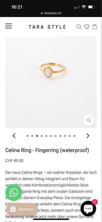 Tara Style Ring (Mondstein/ waterproof) | Kaufen auf Ricardo