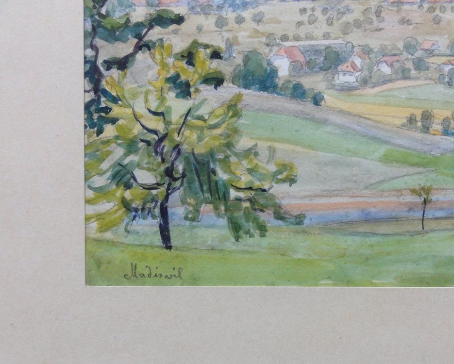 BRUNO HESSE, Aquarell "Madiswil" 1947 (Gebraucht) in Wikon für CHF 185 ...