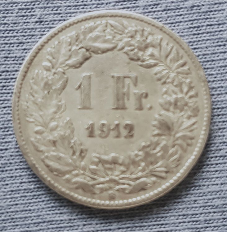 1 Franken 1912 uralte rare Silbermünze ab nur 1 Franken !!! | Kaufen auf Ricardo