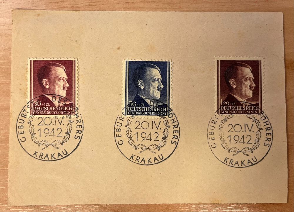 Timbres oblitérés à l'effigie d'Hitler 20 avril 1942 (Gebraucht) in ...