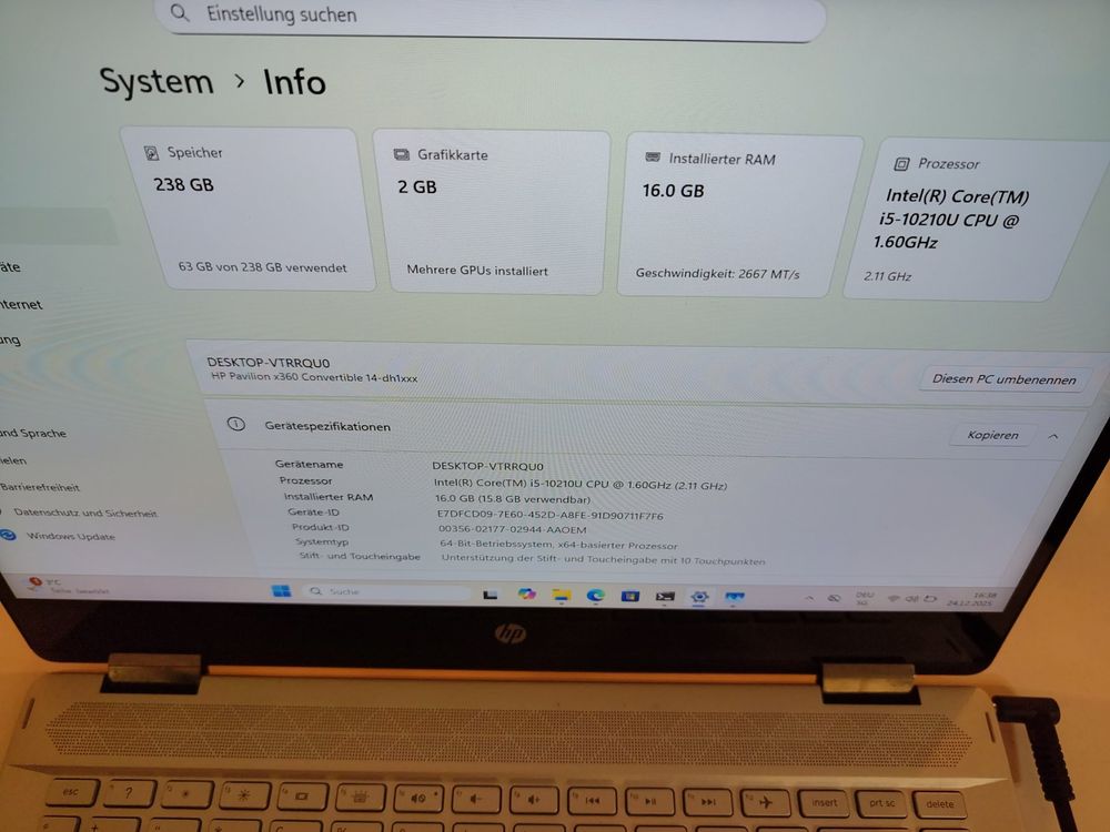 HP Pavilion x360 14-dh1885nz Windows 11 (Gebraucht) in Burgdorf für CHF ...