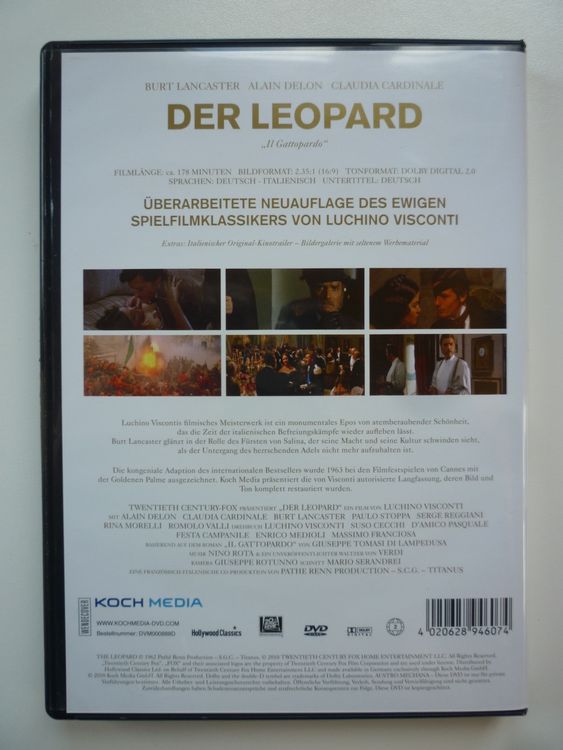 Der Leopard Klassiker 1963 Burt Lancaster, Cardinale, Delon | Kaufen ...