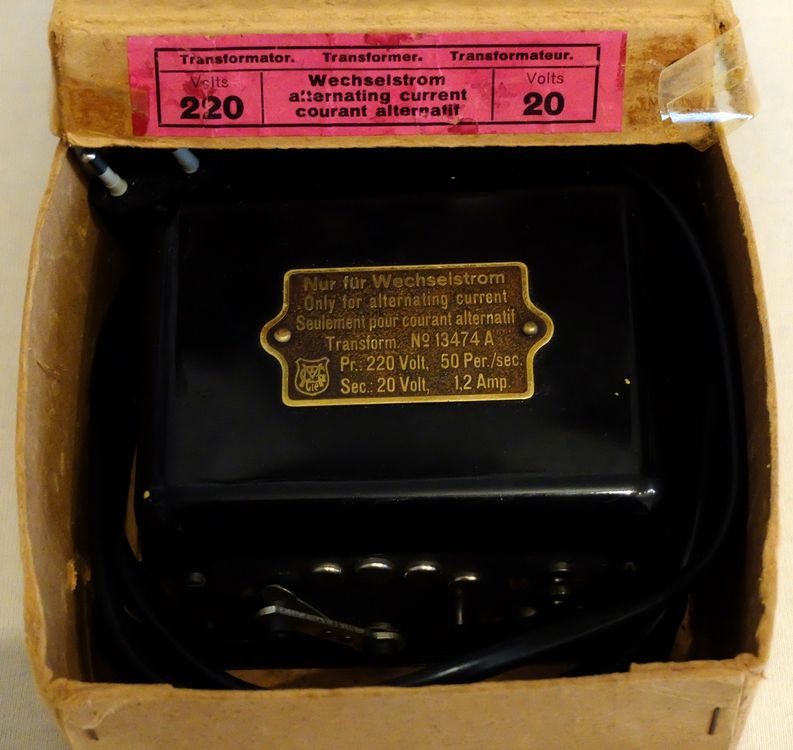 Märklin Transformer 20V Wechselstrom antik (Gebraucht) in Wangs für CHF ...