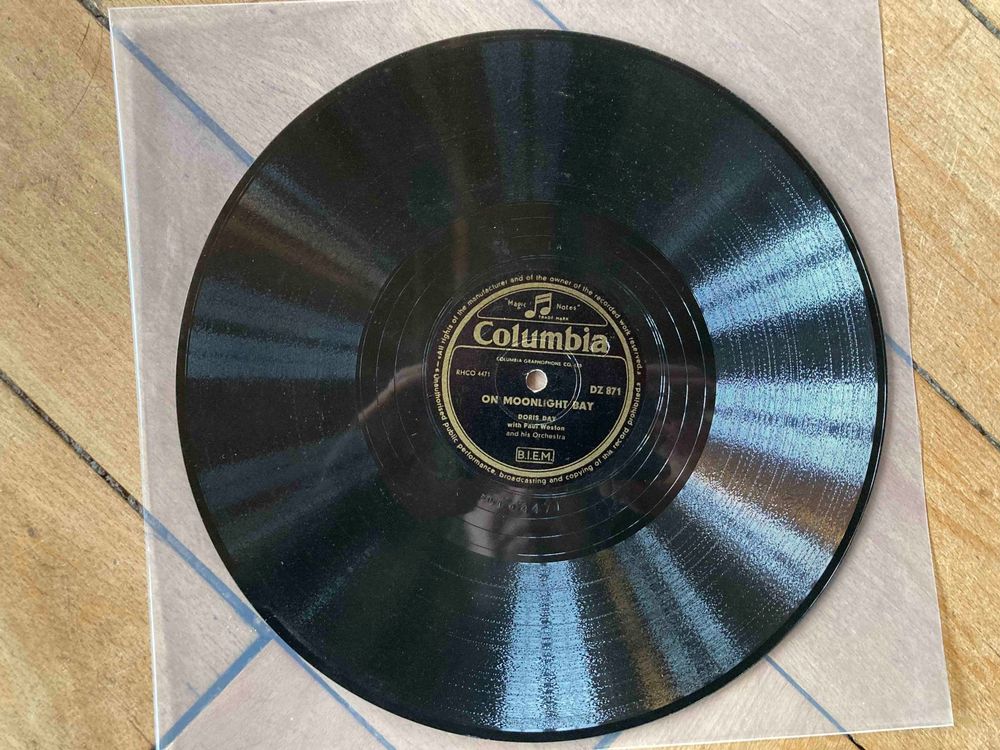 Doris Day - On Moonlight Bay / Tell Me Why Schellack-Platte (Gebraucht ...