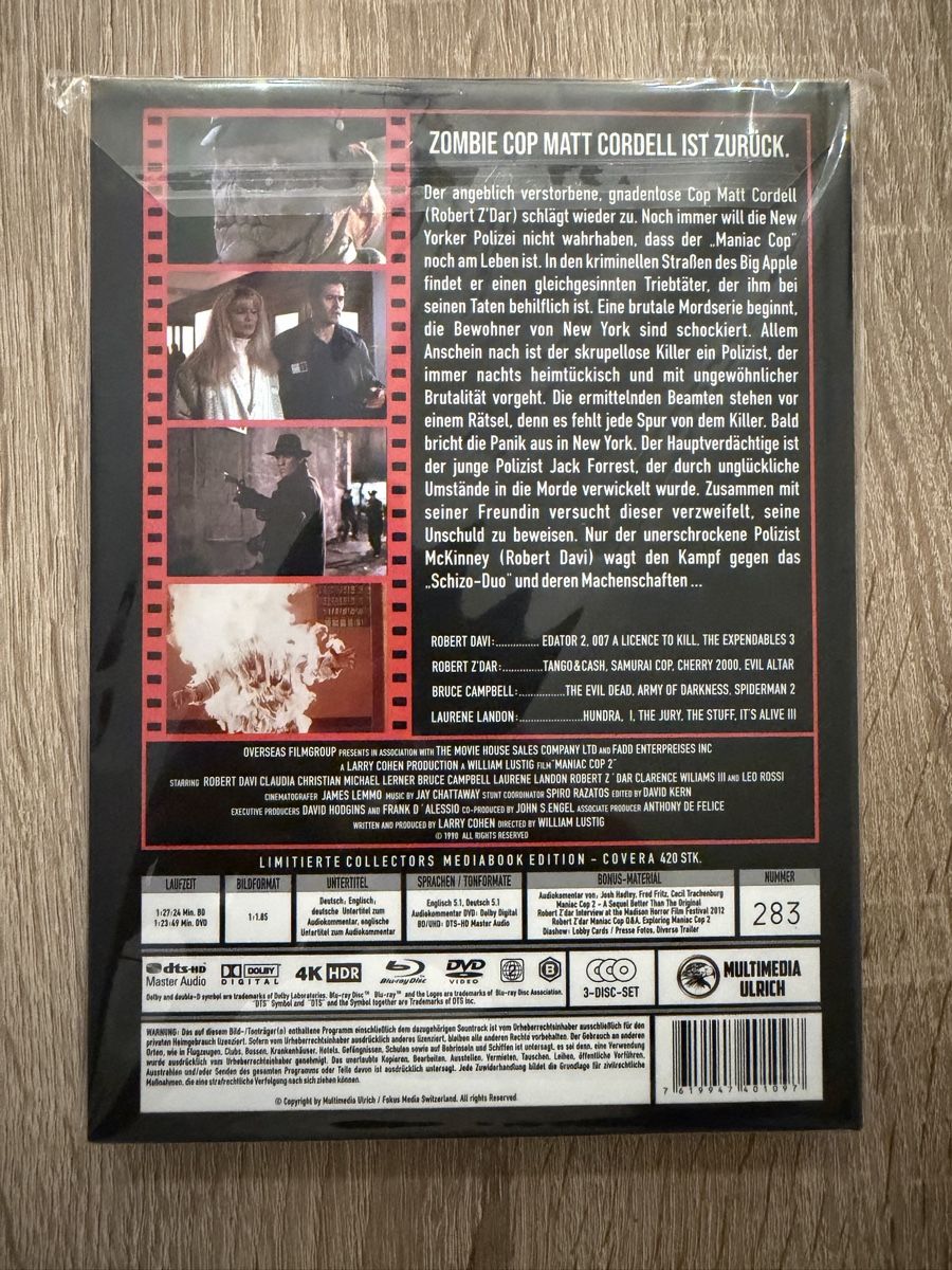Maniac Cop 2 4K/UHD Mediabook wie neu (Neu (gemäss Beschreibung)) in Stein am Rhein für CHF 30 ...