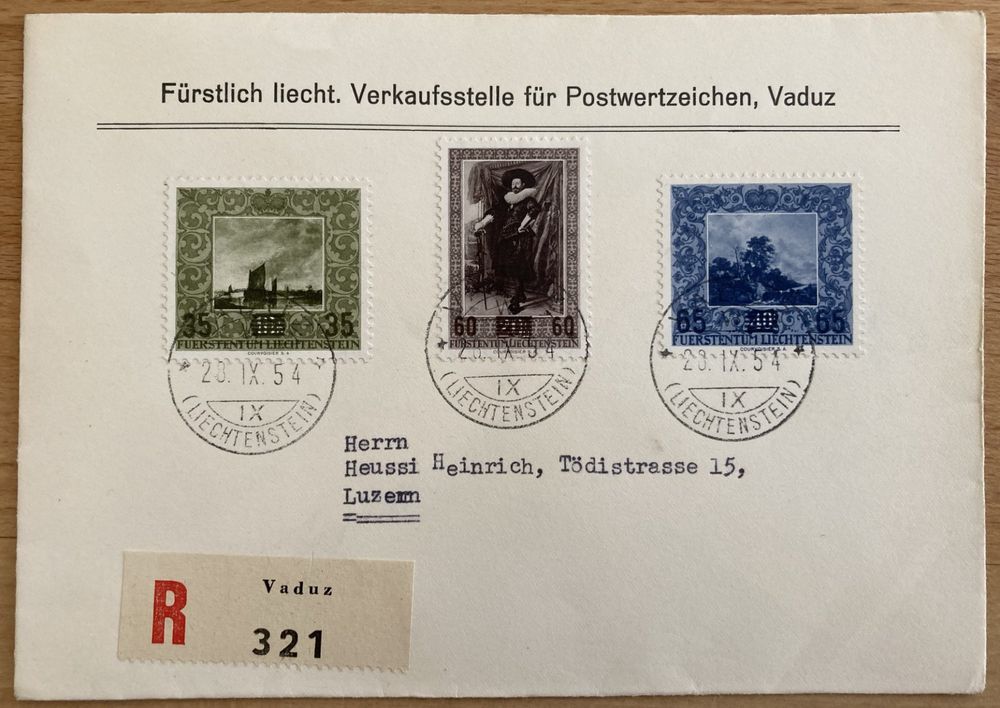 R-FDC FL 1954 Aufbrauchsausgabe, SBK 125 Fr. (Gebraucht) in Flawil für CHF 25 – mit Lieferung ...