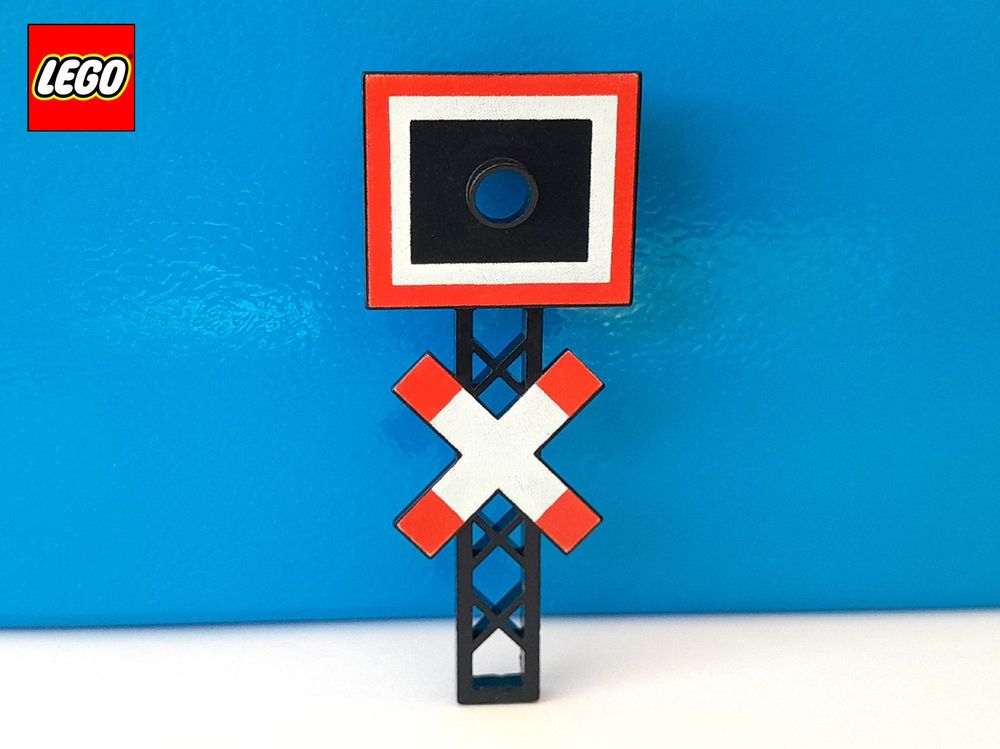 LEGO Bahnübergang Schild train level crossing sign 7866 1983 (Gebraucht ...