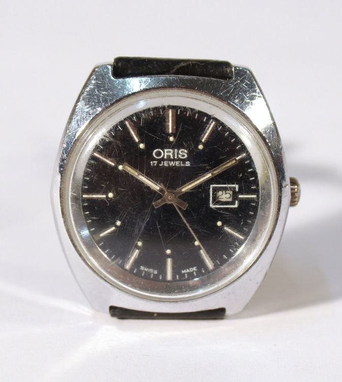 Vintage Oris Automatic 17 Jewels Datum Stahl Swiss Made | Kaufen auf Ricardo