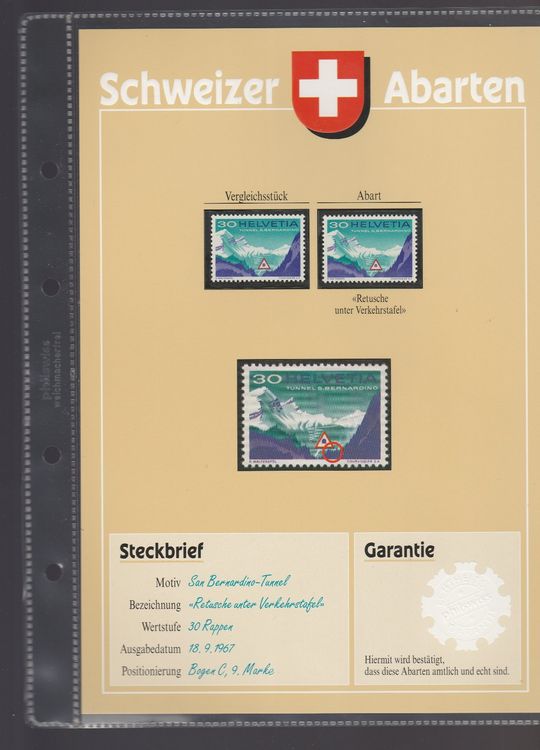 Blatt aus Abarten-Sammlung / Blatt 66 (Gebraucht) in Oberglatt ZH für ...