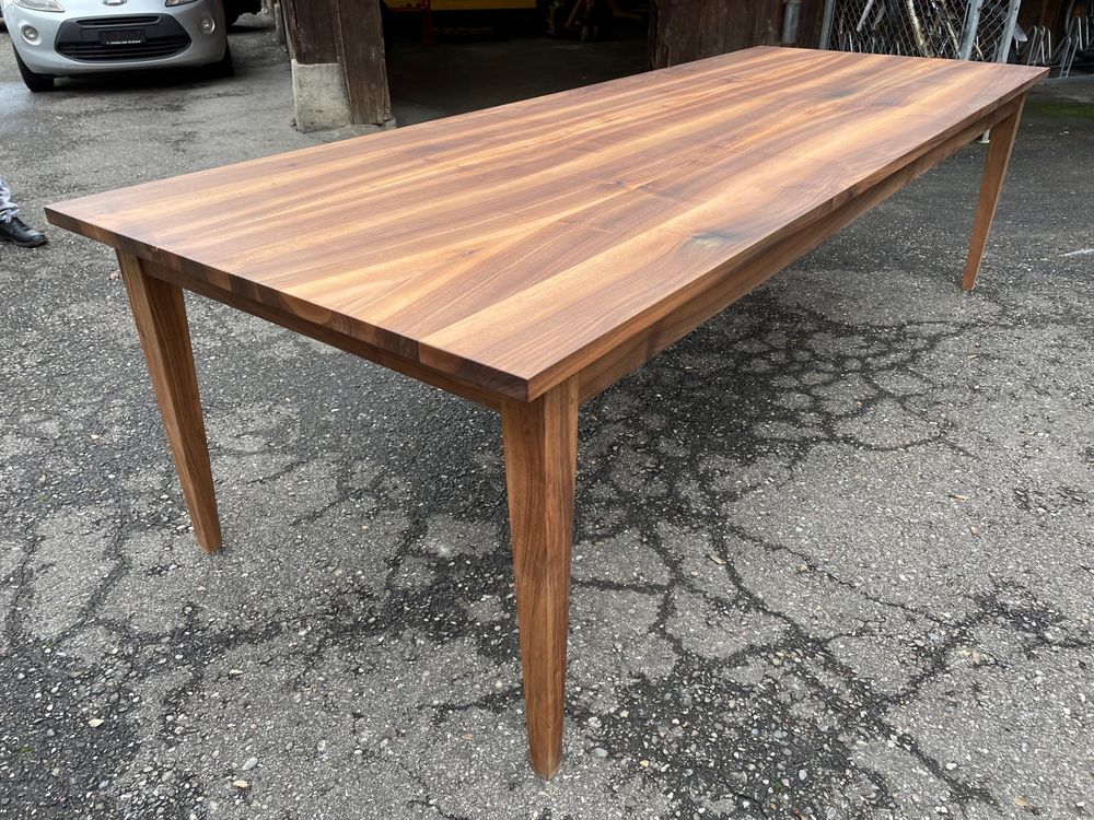 Nussbaum Tisch Biedermeier, natur geölt 280 x 105 cm H 77 cm | Kaufen ...