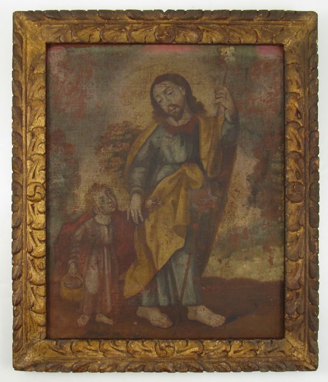 1650 Peru - Kolonial Gemäde - Original Rahmen - St. Joseph (Gebraucht ...