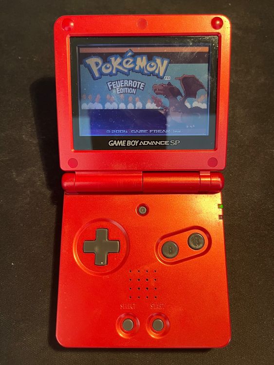 Gameboy Advance SP + Pokemon Feuerrote Edition Rot Nintendo (Gebraucht ...