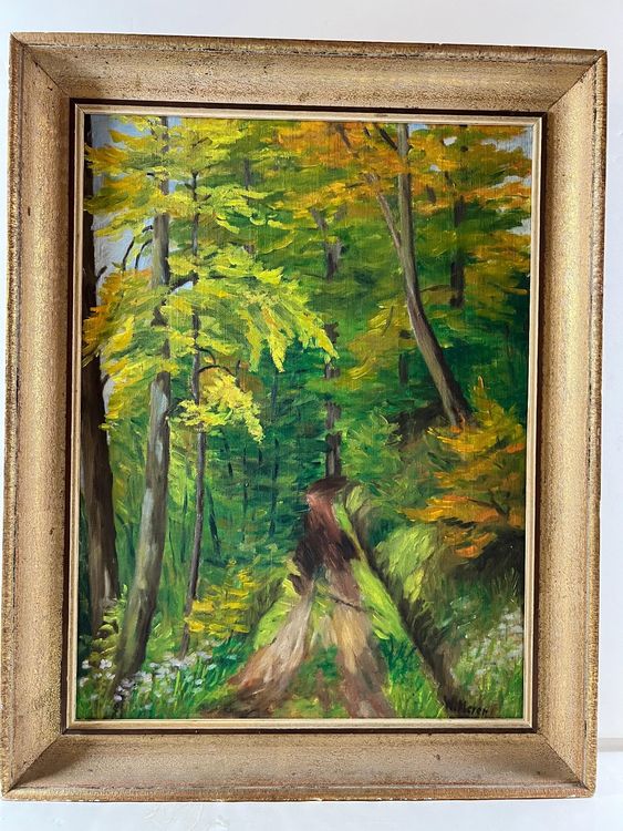 Grosser Waldlandschaft Gemälde Signiert. (D'occasion) à Neuhausen am Rheinfall pour CHF 10 ...