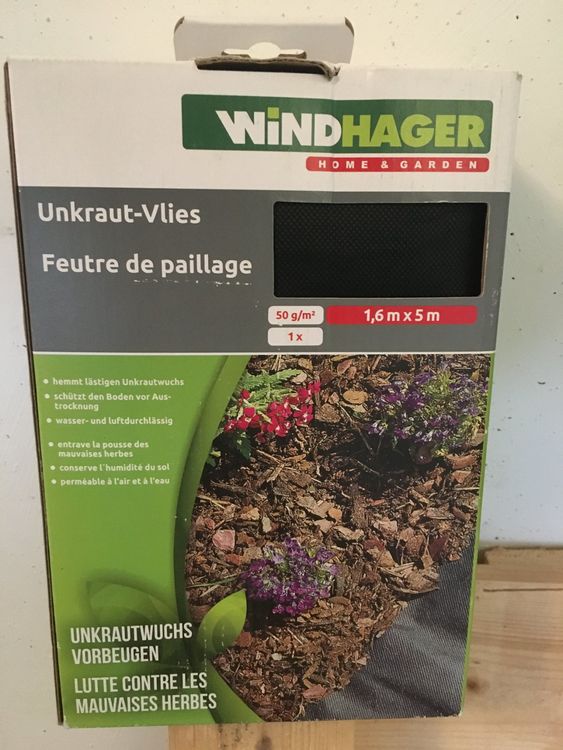 Windhager Unkrautvlies 1.6mx5m Garten NEU (Neu und originalverpackt) in Lupfig für CHF 11 – nur ...