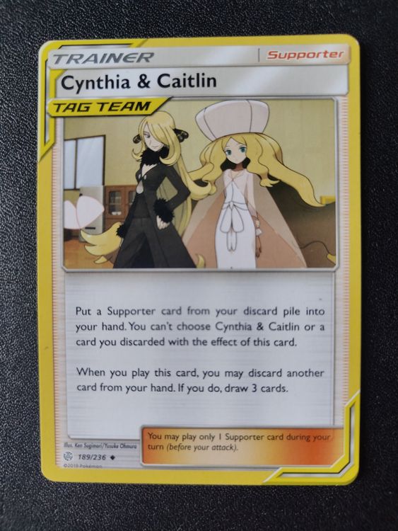 Cynthia & Caitlin TAG TEAM 189/236 Trainer Pokémon Cosmic EN (Gebraucht ...