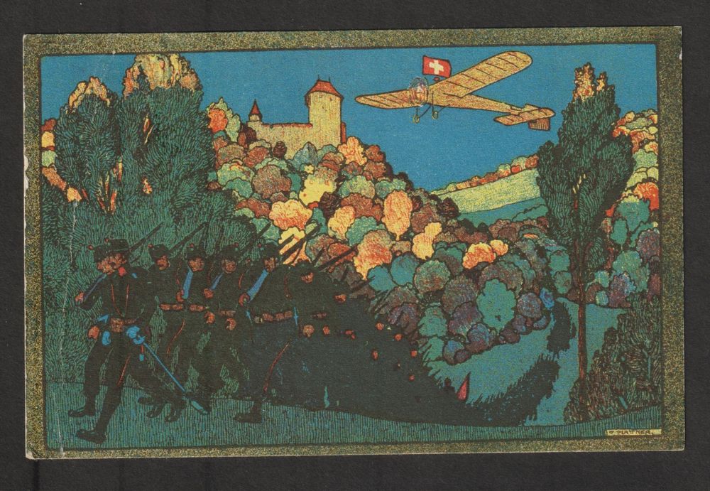 WK1 Einheitskarte Flieger Nr. 1 mit Flugpost-Vorläufer Basel (Gebraucht) in Siebnen für CHF 69 ...