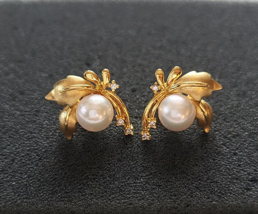 Gold 750 Ohrstecker Mit Brillanten/Perlen (Gebraucht) in Wald ZH für CHF 580 – mit Lieferung auf ...