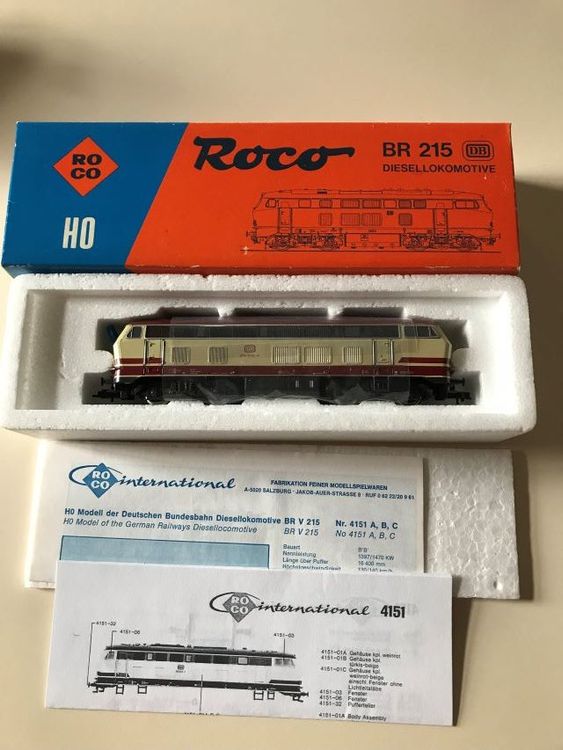 Modelleisenba. Roco H0 04151C Diesellokomotive BR215 in OVP | Kaufen ...
