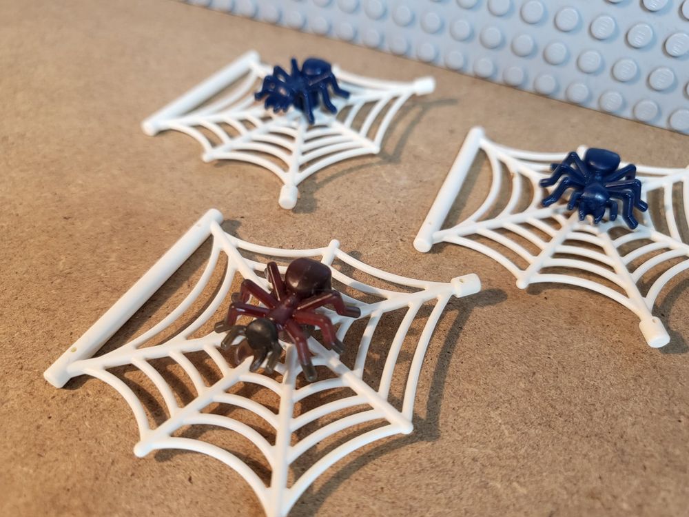 3 Lego Tiere, Ameise, Spinne, blau und braun rar mit 3 Netz (Gebraucht ...