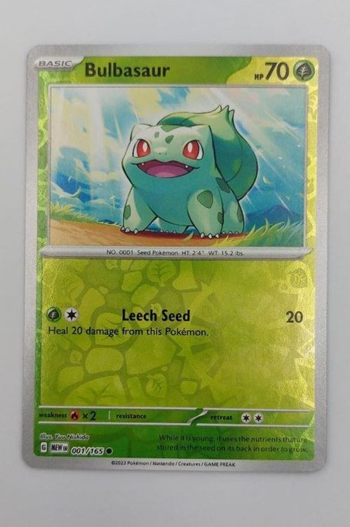 Bulbasaur Reverse Holo (001/165 Set MEW 151) NM / ENG (Gebraucht) in ...