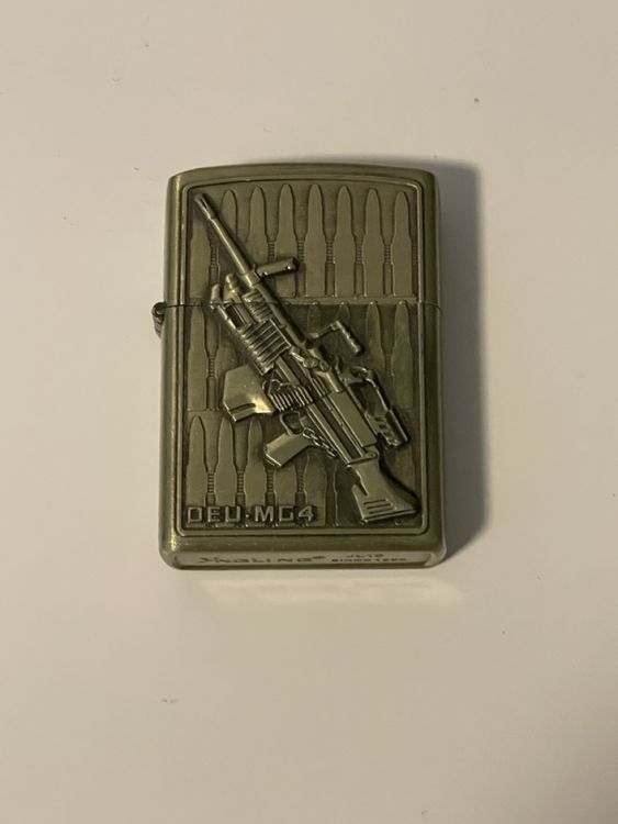 Skull Zippo Lighter + Machine Gun Lighter + Fluid Set 🔥 (Gebraucht) in ...