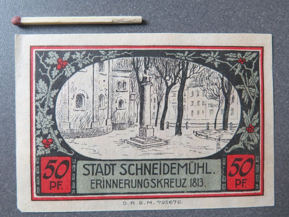 NOTGELD - POLEN - SCHNEIDEMÜHL - 50 PF. - ERINNERUNGSKREUZ (Gebraucht) in Wittenbach für CHF 1 ...