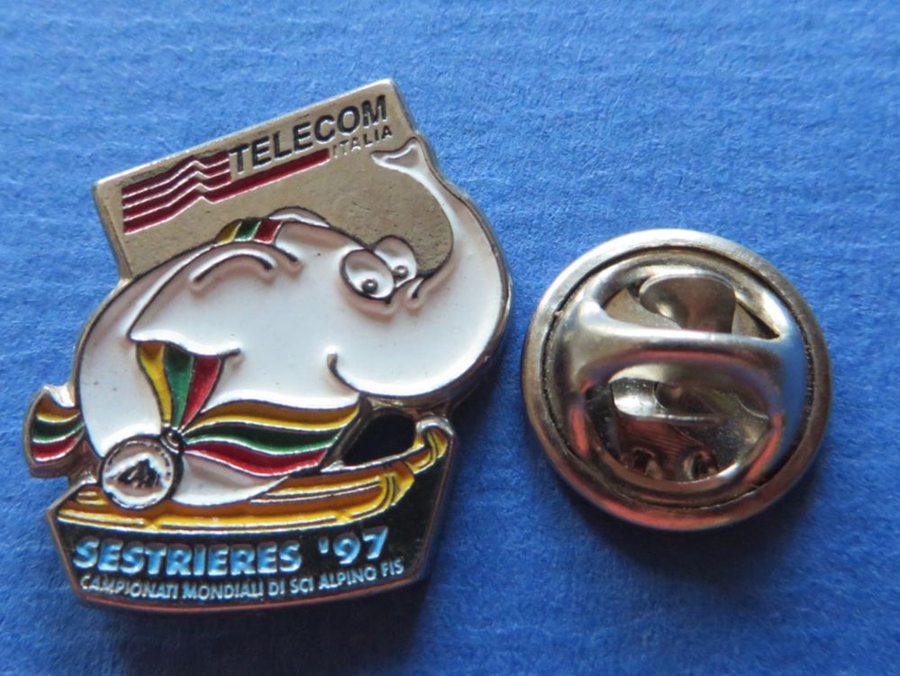 PIN'S PIN, TELECOM ITALIA, ELEPHANT, SESTRIERES 97 FIS SKI | Kaufen auf ...