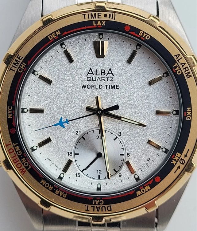 SEIKO ALBA 1987 "FIRST ANALOG WORLD TIMER" V602-7010 QUARTZ | Kaufen ...