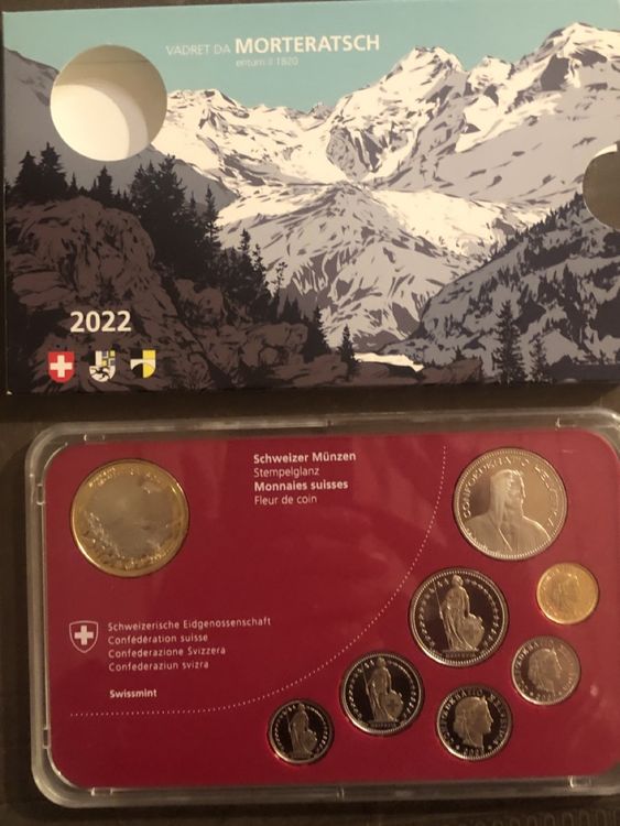 Schweizer Münzen-Set 2022, Stempelglanz (Neu und originalverpackt) in Mühlethal für CHF 105 ...