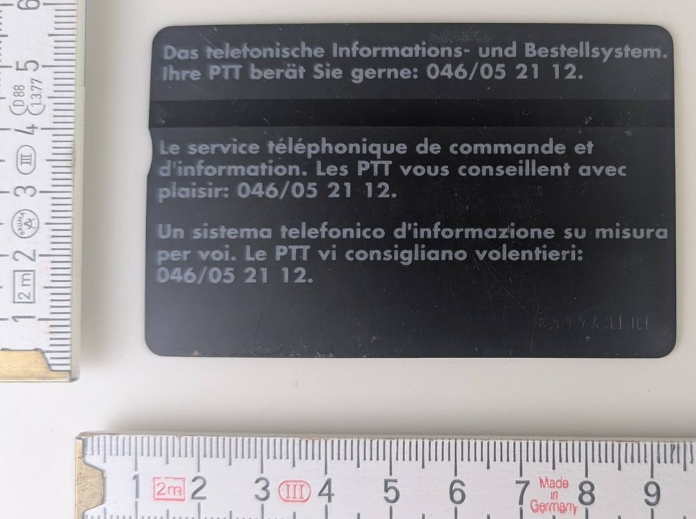 Alte PTT Taxcard 10 Fr. - Sammlerstück aus der Schweiz! (Defekt) in Zürich für CHF 0.5 – mit ...