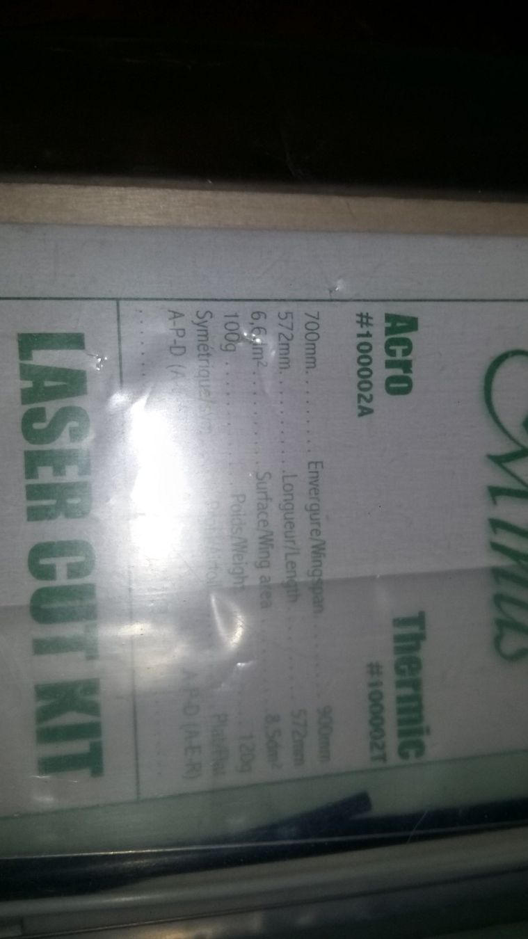 1x Minus Acro und 1x Thermic 2. BK, Laser Cut Kit - Neu! (Neu und ...