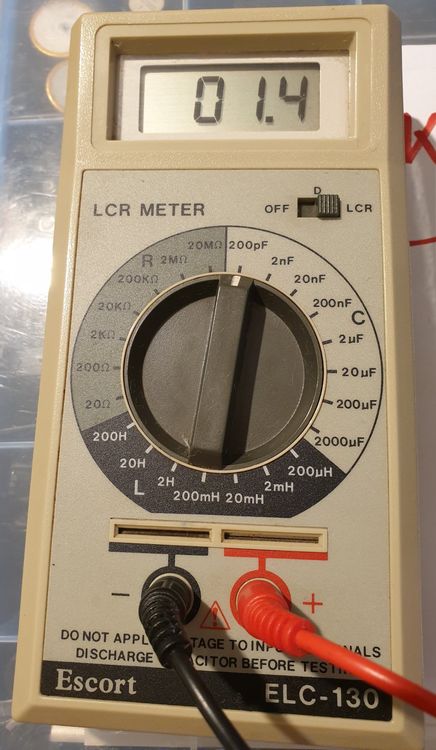 LCR-Meter Escort ELC-130 mit Messleitungen mit Krokodil Kl. (D'occasion ...