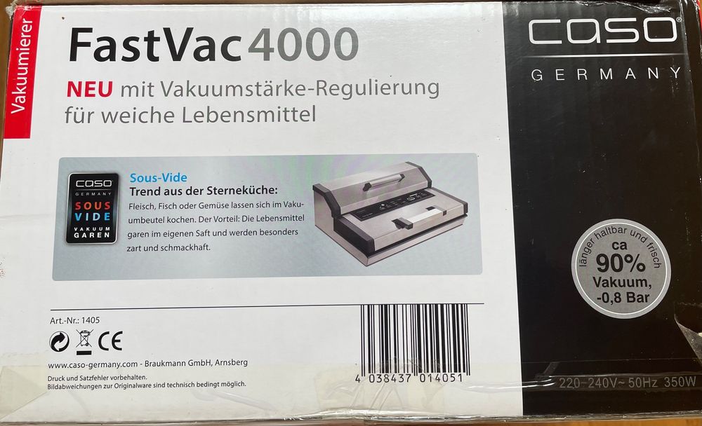 Caso Vakuumiergerät Fast Vac 4000 | Kaufen auf Ricardo