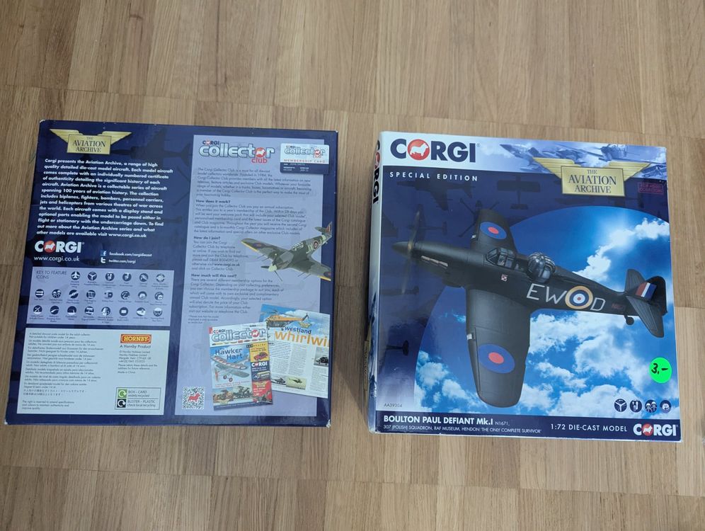 Corgi Sammlermodell: Boulton Paul Defiant Mk.I AA39304 (Gebraucht) in ...