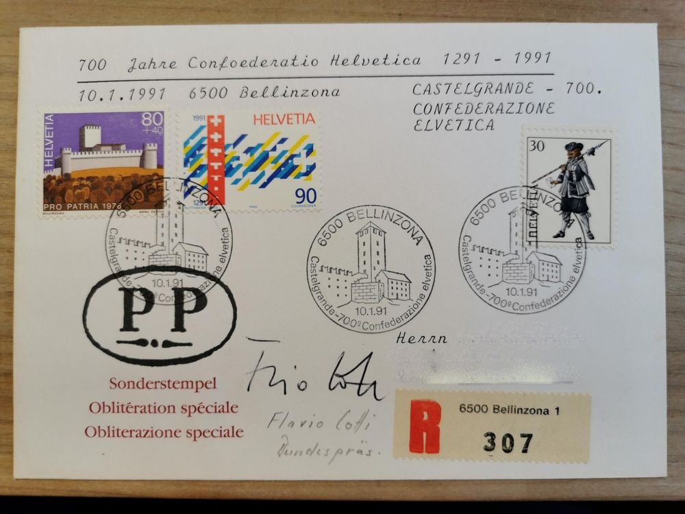 Bundesrat Flavio Cotti Autogramm 70 Jahrfeier | Kaufen auf Ricardo