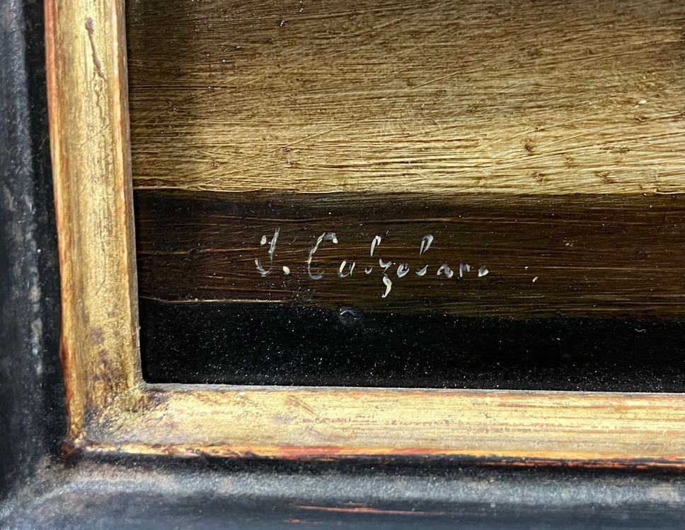 Antikes Stillleben Gemälde von Kirschen unleserlich Signiert | Kaufen auf Ricardo