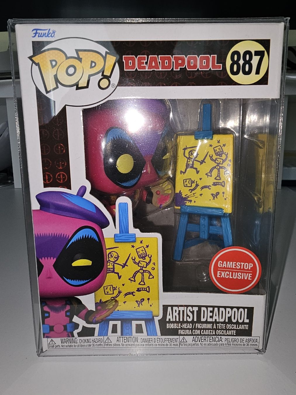 Funko Pop ! Marvel Artist Deadpool 887 Gamestop Exclusive (Neuf (Voir ...