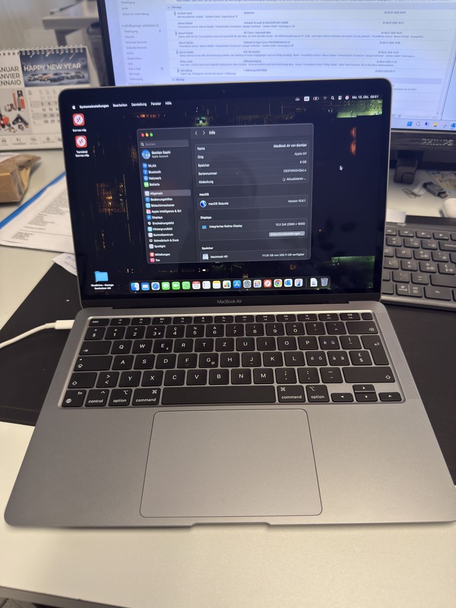 MacBook Air 13” (Apple M1, 2020) – 8 GB RAM, 256 GB SSD (Neu (gemäss ...