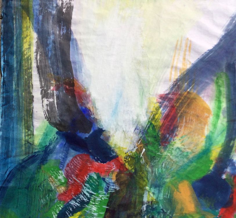 Abstrakte Grosse Mischtechnik Monogrammiert (Gebraucht) in Root für CHF 5 – mit Lieferung auf ...